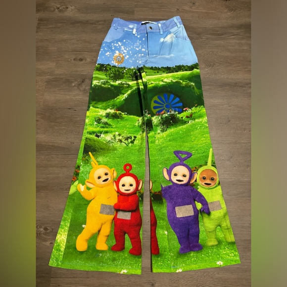 Dolls Kill | Pants & Jumpsuits | Dolls Kill X Teletubbies Smile On Wide ...